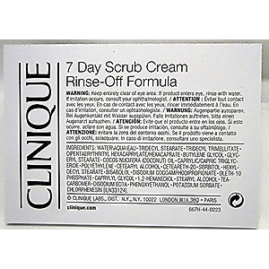 Clinique 7 Day Scrub for Unisex Cream Rinse Off Formula, 3.4 Ounce
