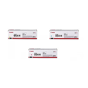 Canon Genuine 054 High Yield CMY Color Toner Cartridge Set