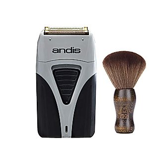 Andis Professional Cordless Profoil Lithium Plus Titanium Foil Shaver (17200) - Bundled with KEPSE Neck Duster