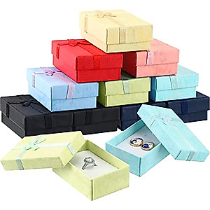 48 Pcs Jewelry Box Cardboard Boxes for Packaging Decorative Necklace Box Empty Jewelry Boxes Colorful Jewelry Wrap Boxes for Pendants Earring Necklaces Bracelets Rings Wedding Holiday Birthday