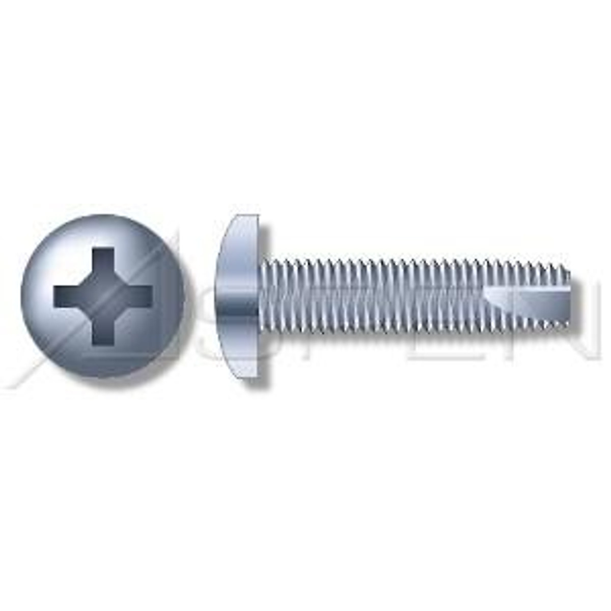 (10000pcs) 8-32X1/2 Thread-Cutting Screws Type 23 Pan Phillips Drive Steel, Zinc Plated