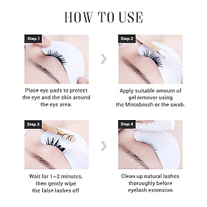 Gel Remover for Eyelash Extension/Quickly and Easily Removes Eyelash Extension Adhesive/Fast Dissolution Time / 15ml (Pink)