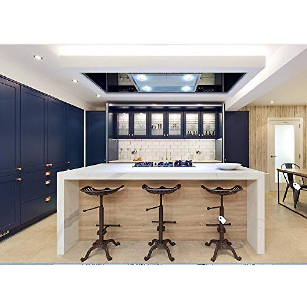 Diwhy Rustic Industrial Farmhouse Tractor Seat Counter Height Adjustable Bar Stool Cast Iron Swivel Stool Industrial bar Chair (Rust, Cast Iron)