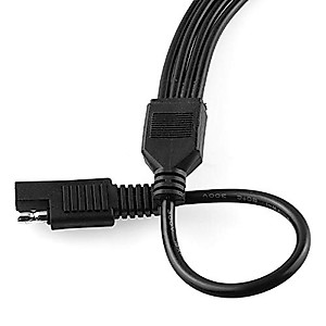 DGZZI SAE Power Extension Cable 40cm 18AWG Y Splitter 1 to 4 Connector 2 Pin Quick Disconnect Adapters Connector Cable for Solar Panel Charge