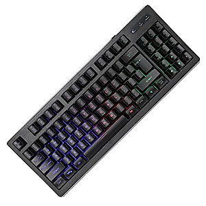 01 02 015 Computer Accessories, Gaming Keyboard Drainage Hole Colorful Backlight Stable Reliable for Office