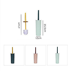 SPOUR Bathroom Toilet Bowl Brushes,Toilet Brush,Deep Cleaner Toilet Brushes,Floor Standing Toilet Brush Set,Toilet Brush for Home Hotel-Light_Blue