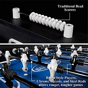 Soccer Foosball Table and Balls Set for Adults, Kids - Arcade Football Game Room Furniture 54 in