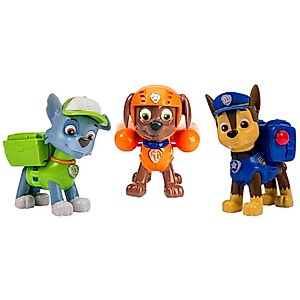 Paw Patrol Action Pack Pups 3pk Figure Set Chase, Rocky, Zuma