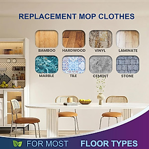 Replacement Washable Mopping Cloth Mop Pads Compatible with Eufy X10 Pro Omni and Eufy X9 Pro Robot Vacuums Cleaner Mops Accessory，9-Pack Reusable Mop Pads