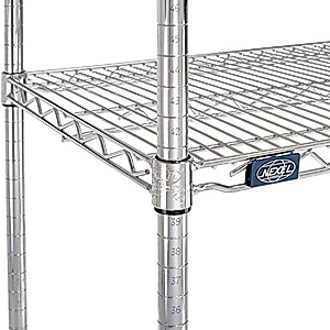 Wire Shelving Starter Unit, 4 Tier, Chrome