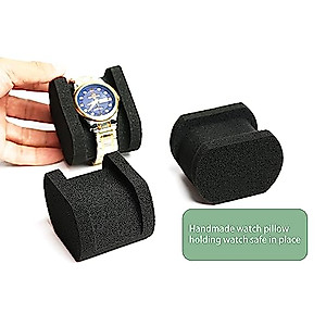 RIGICASE Aluminum 5 slots Hard men's watch box case, Luxury watch display storage organizer box with soft foam pillows snug fit all size watches up to 60mm face