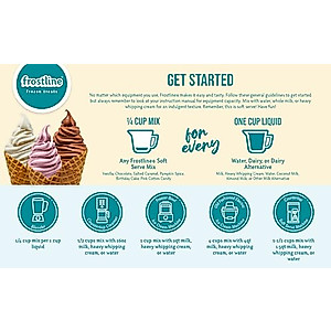 Frostline Vanilla Soft Serve Ice Cream Mix, 96 Ounce (Pack of 1), (cb2849)