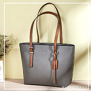 WESTBRONCO Vegan Leather Purses and Handbags For Women,Travel Tote bag Large Shoulder Bag with zipper