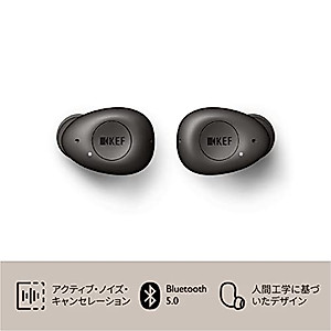 KEF Mu3 Noise Cancelling True Wireless Earphones (Charcoal)