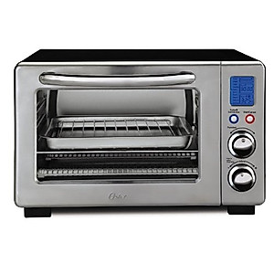 Oster Large Capacity Countertop 6-Slice Digital 10 Pre-set Function Turbo Convection Toaster Oven, Silver, TSSTTVDG01