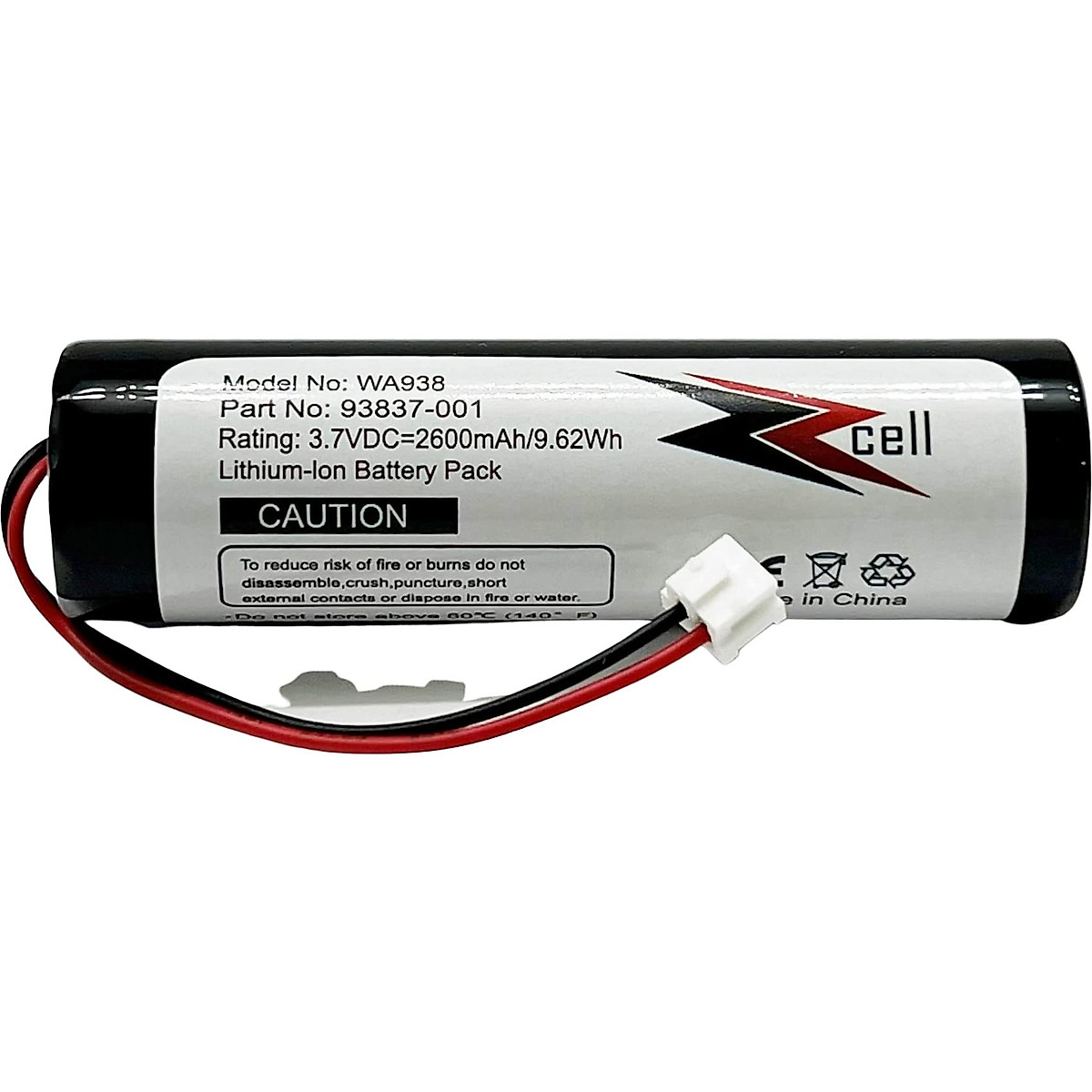 ZZcell® Battery Replacement for Wahl 93837-001 Cordless Magic Clip Shaver, Super Taper, Senior, Designer, Beretto Black Stealth, Chrome, Sterling 4 Clippers 3.7V 2600mAh