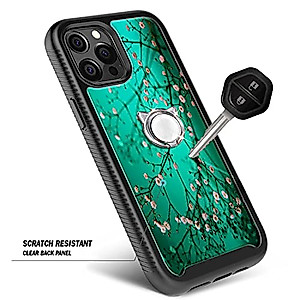 NGB Supremacy Case for iPhone 12 Pro Max (6.7 inch), Full Body Protection with [Built-in Screen Protector] Ring Holder/Wrist Strap, Slim Fit Shockproof Bumper Durable Cover (Plum)