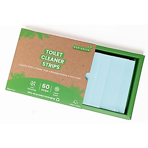 Natural Toilet Bowl Cleaner Strips, Eco-friendly, Non-toxic, Septic Safe, Removes Odors & Stains, Plastic-free, Natural Toilet Bowl Cleaner for Quick and Easy Cleaning, Toilet Fresheners (60 count)