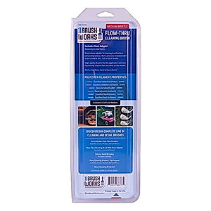 Ohio Brush Works, Flow-Through Cleaning Brush, Handmade, Garden Hose Adapter, Solvent, Heat and Abrasion Resistant, Everyday Scrubbing Brush, Easy Grip, Polyester Filament (Medium Bristle)