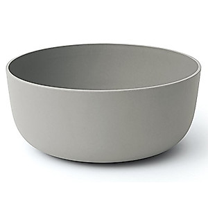 BergHOFF Leo 24cm Bamboo Salad Bowl and Silicone Servers, 3 Piece Set, 24 x 30 x 6 cm, Grey