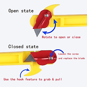 IRWPITW Hayknife, 29" Hay Knife Tool, Net Wrap Cutter, Open the Round Hay Bale, Big Straw Bail, Cutting Twine String, Cut Feed Bag Mesh, Livestock Farmer Knife for Horse Cow Goat Sheep Cattle Farm