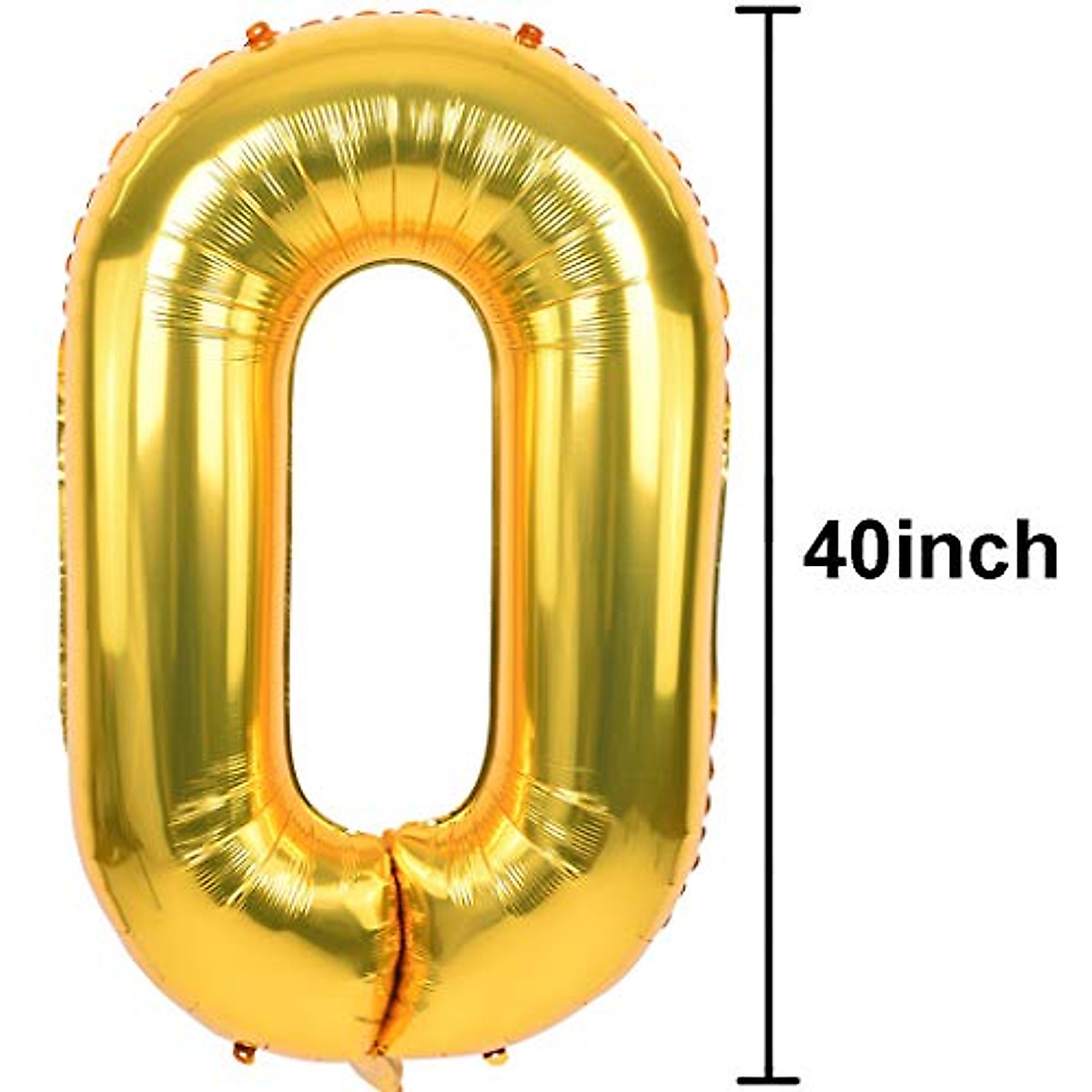 40 Inch Gold Large Numbers Balloons0-9,Number 3 Digit Helium Balloons,Foil Mylar Big Number Balloons for Birthday Party Supplies Decorations