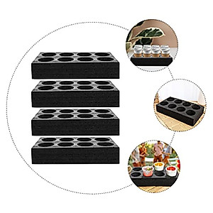 Kichvoe 4pcs Milk Tea Cup Holder Milk Tea Packing Tray Packaging Cold to Go Coffee Accessories Drink Cup Tray Out Espresso Coffee Beer Bottle Drinks Car Beer Can Pearl Cotton re-usable