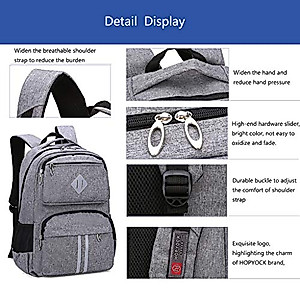HOPYOCK-Kids Backpacks for Boys and Girls,Multi-Pocket Elementary and Middle School Backpack with Reflective Design,School Bags Fit for 6-16 Years Old
