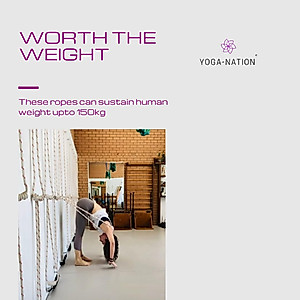 YOGA-NATION Iyengar yoga wall ropes(2 long & 2 small ropes)