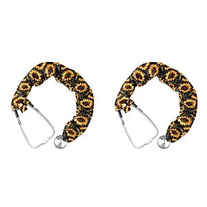 Gomyblomy Sunflower Stethoscope Cover 2 Pcs Stethoscope Sleeve Floral Stethoscope Cover Sleeve Doctor Nurse Gifts for Women Stethoscope Accessories, Universal Fit
