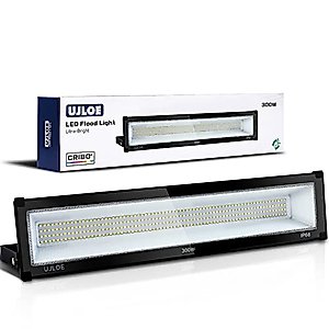 UJLOE 300W LED Flood Lights Outdoor, IP66 Waterproof, 33000LM, 100V-120V, Super Bright Outdoor Security Lights, 6000K Daylight White, Floodlights for Backyard, Garage, Garden, Lawn