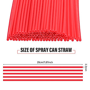 Spray Can Straw Plastic Replacement Spray Can Extension Straw (100)