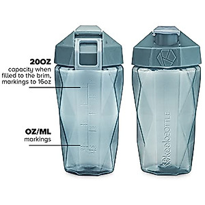 Keelo Bottle Classic Shaker Bottle | 20 Ounce Protein Shaker Bottle | Shaker Cup with Carrying Handle and Diamond Agitator | Lavender - 20-Ounces