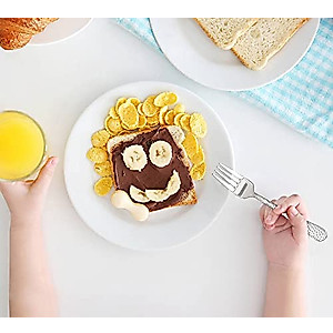 12-Piece Kids Toddler Fork Set, HaWare Stainless Steel Preschooler Utensils Mini Flatware Set, Hammered Pattern(Adult Look) Cutlery, BPA Free and Dishwasher Safe