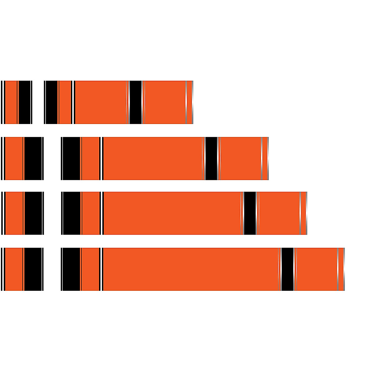 White Water Archery Non-Laminated Orange Traditional 10 Crest Arrow Wraps 15 pk Choose Length Width (9, 1.4)