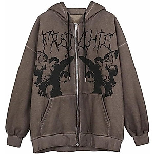 Y2k Skeleton Sweatshirt,Unisex Skeleton Zip Up Hoodie Fashion Vintage Jacket Graphics E-Girl 90s Sweatshirt (1,XXXL)