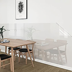 CHANMOL Clear Peel and Stick Wallpaper, Self-Adhesive Wallpaper Wall Protector, Oil Proof Waterproof Contact Paper for Kitchen Cabinets, Whiteboard, Shelf Drawer Liner (15.7" x 78.8")