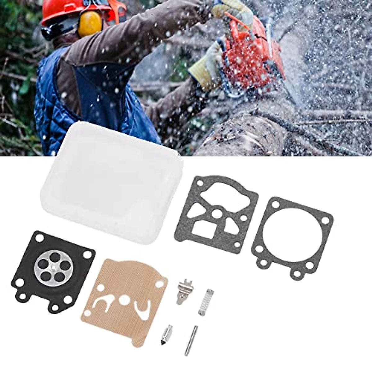 Carburetor Carb Repair Kit, Chainsaw Gasket Replacement Accessories Rebuild Kit Replaces for Walbro K11 Wat for 024 MS240 026 MS260 Garden