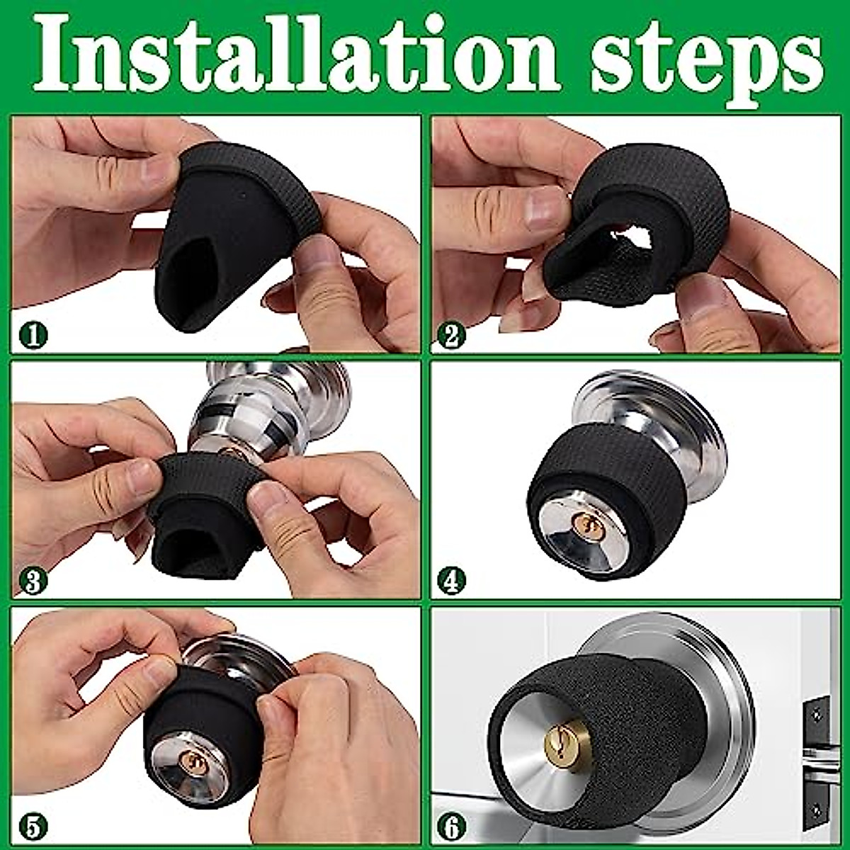 4PCS Round Door Handle Covers - Anti-Scald Door Knob Cushion Cover - Door Handle Protector for Summer and Winter