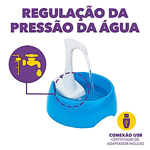 Aqua First Pet Water Fountain - Automatic Drinking Bowl for Cats and Dogs - Light and Portable - Replaceable Filters - Ergonomic Design - 1.2L/42 fl oz - Red