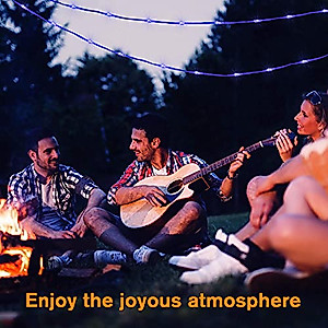 QITONG 2 Pack Upgraded PVC Solar Fairy Lights, Each 33ft 100 LED Blue Solar Lights Outdoor Waterproof, 8 Modes Twinkle Mini String Lights for Garden Yard Patio Fence Christmas Decorations