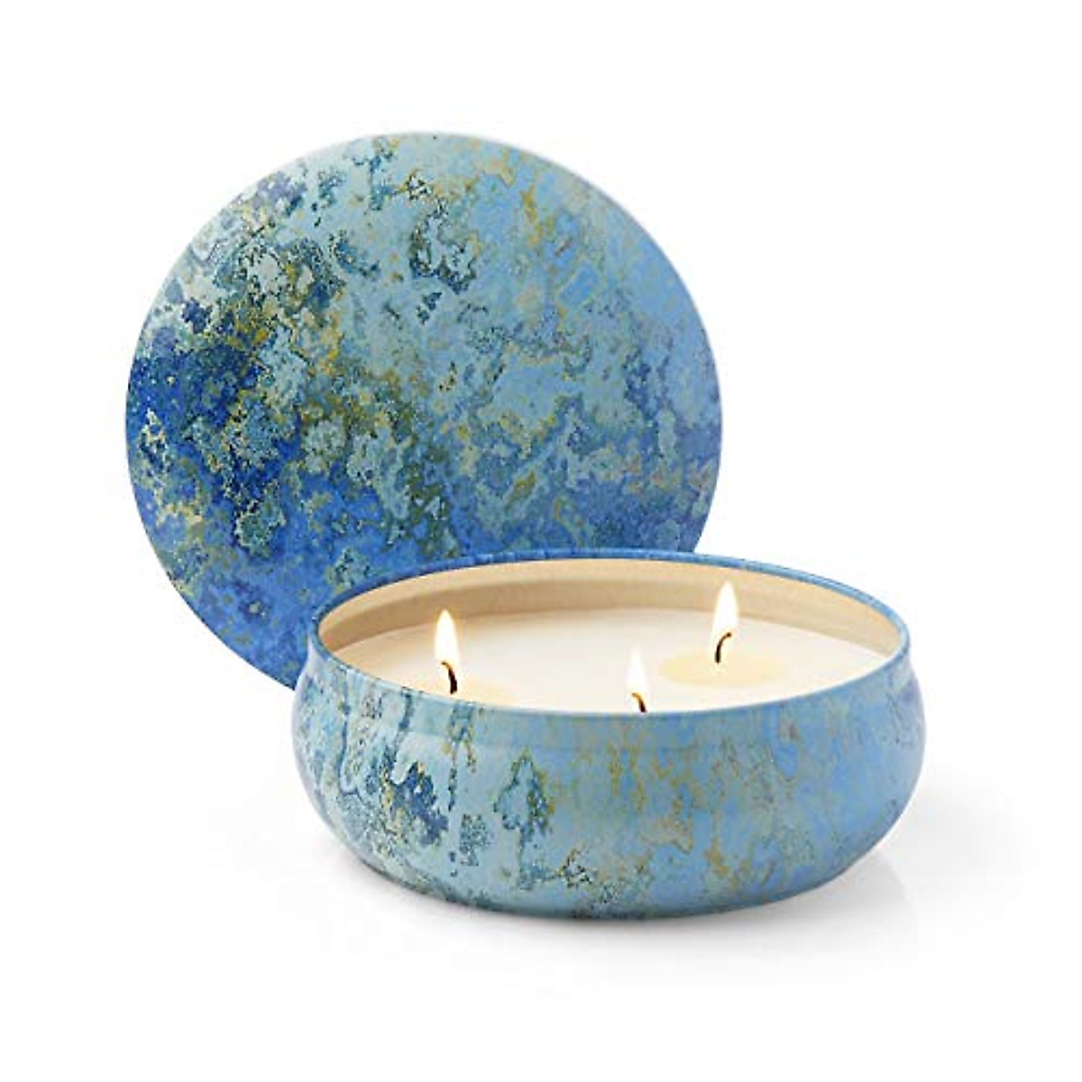 Hunter & Willow Citronella Candle with Lemon Verbena, Natural Soy Wax, 3 Wick, (36oz) Large Triple Pack, for Indoor, Outdoor, Patio and Camping.