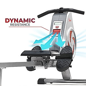 Sunny Health & Fitness Dynamic Air Rowing Machine with Exclusive SunnyFit App Enhanced Bluetooth Connectivity – SF-RW520007