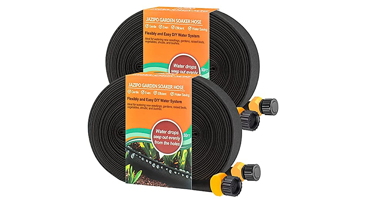 JAZIPO Premium Soaker Hose 100ft - Efficient Garden Irrigation Solution