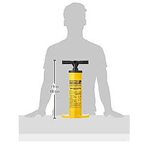 Advanced Elements Double Action Pump with Pressure Guage, Yellow, One Size With Canister, Hose, Gauge, Attachments