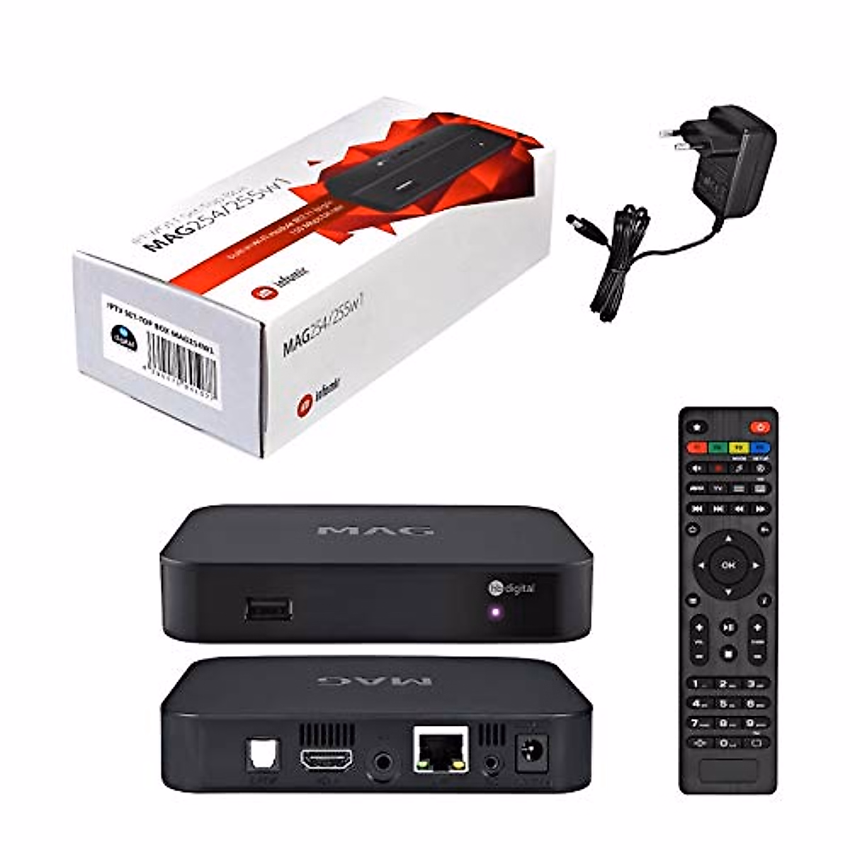 MAG 254 IPTV Full HD 3D Media Streamer STB - WiFi & HDMI Bundle Pack 2016 v2.7 Model