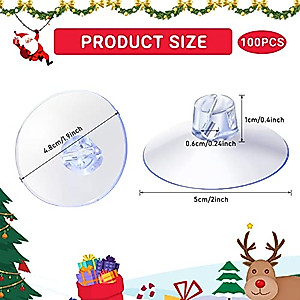 Christmas Light Suction Cup Shower Caddy Large Heavy Strength Heavy Duty Clear Plastic Transparent Light String Mini Suction Cup Hooks Holder for Kitchen Bathroom Shower Caddy Connectors (100 Pieces)