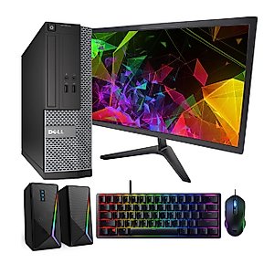Dell OptiPlex SFF Computer Desktop PC Intel Core i5 3rd Gen Processor | 16GB Ram & 2TB HDD | WiFi & Bluetooth RGB Dual Speakers & Keyboard Mouse New LED 19" Monitor Windows 10 Pro (Renewed)