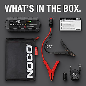 NOCO Boost XL GB50 1500 Amp 12-Volt UltraSafe Lithium Jump Starter Box, Car Battery Booster Pack, Portable Power Bank Charger, and Jumper Cables for up to 7-Liter Gasoline and 4-Liter Diesel Engines