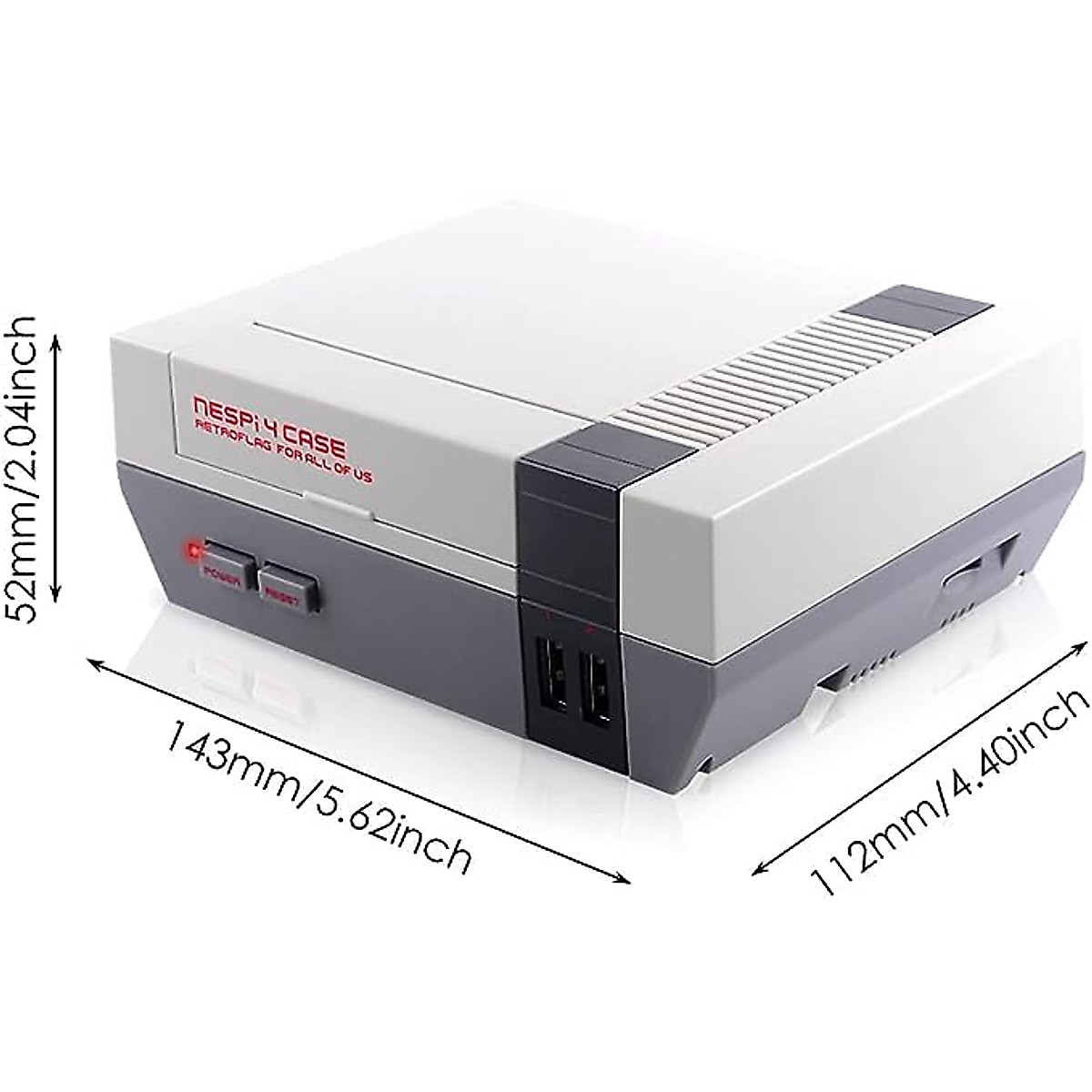 GeeekPi RETROFLAG NESPi 4 Case, with Safe Shutdown Safe Reset & SSD Case, Cooling Fan and Heatsinks for Raspberry Pi 4 Model B